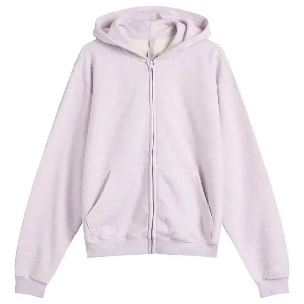 Skims Cotton Fleece Classic Zip Up Hoodie - Purple Heather